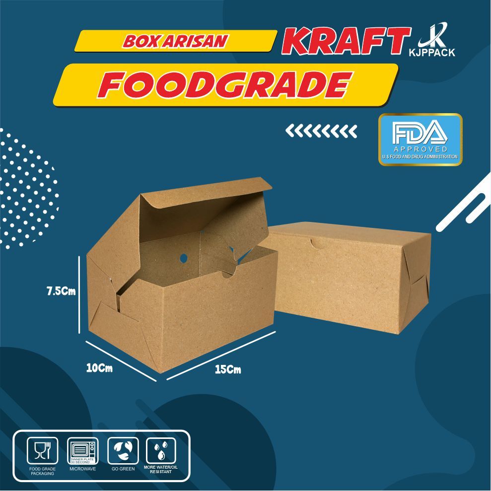 Dus ARISAN Snack Box Kraft Folding Non Lamination HALAL FDA Food Grade ...