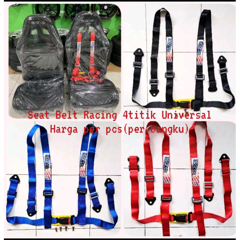 Safety Belt Seat Belt 4-Point Universal Racing Off Road Safety Belt ...