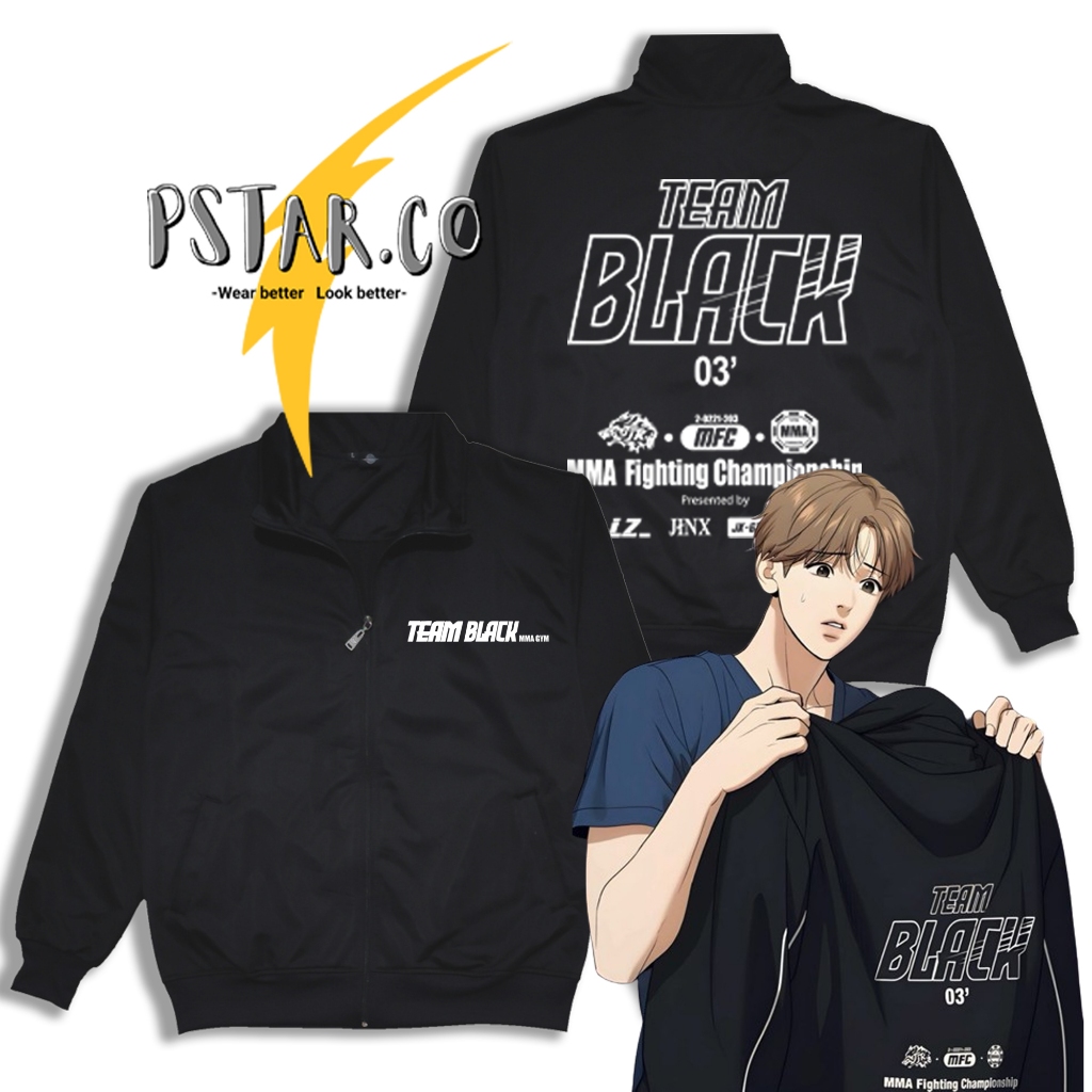 Jinx Team Black Manhwa Tracktop Jacket Outfit Kim Dan | Shopee Philippines
