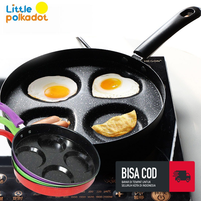 Teflon Egg 4 Holes Non Stick Pancake Egg Frying Pan Pan 4 Holes Round ...