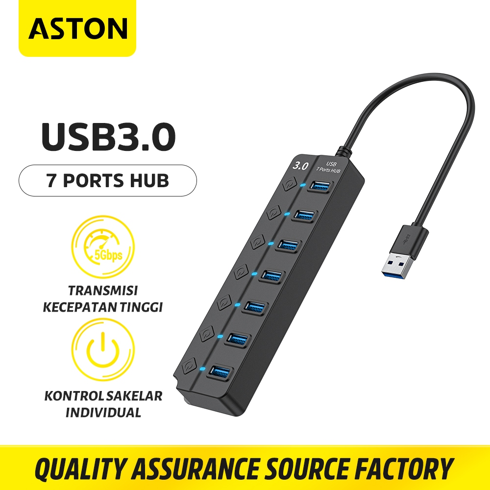Aston USB Hub 3.0 Power Adapter 4 /7 Port USB Port Laptop USB Cable ...