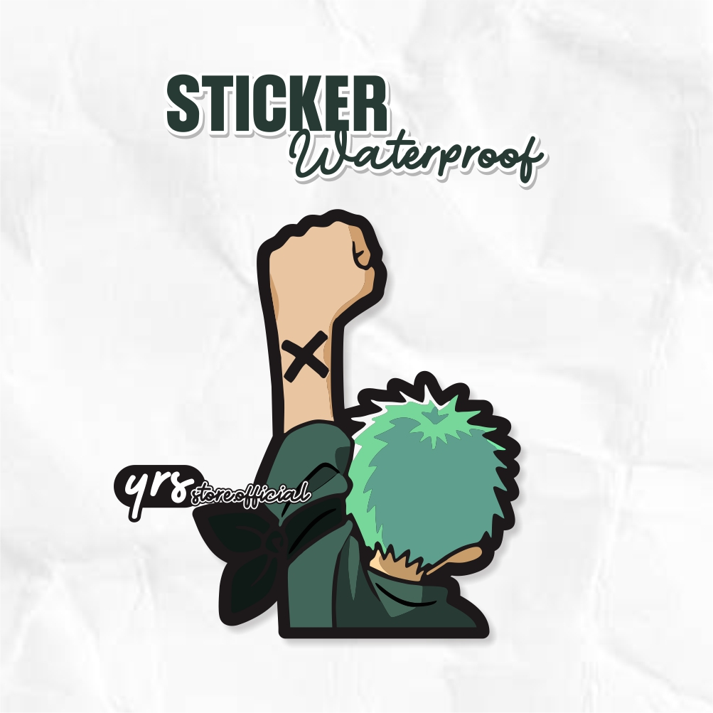 One Piece Roronoa Zoro Anime Sticker / Waterproof Anime Sticker size ...