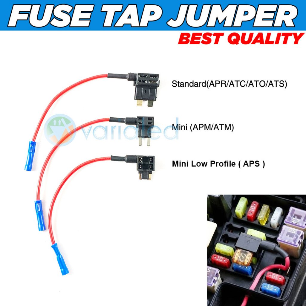 Fuse tap socket piggy jumper positive cable standard Fuse box/ATO mini ...