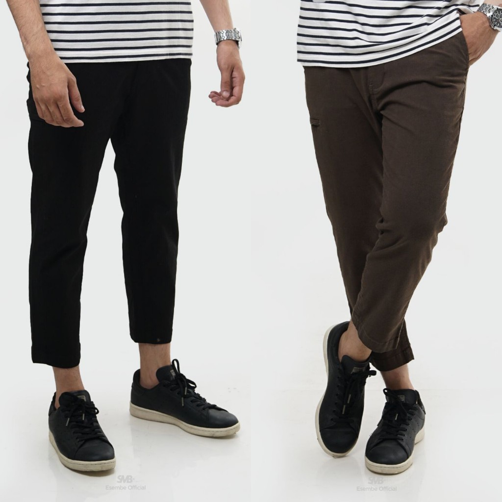 Sirwal Cargo Ankle Pants M018 Canvas Stretch | Shopee Philippines