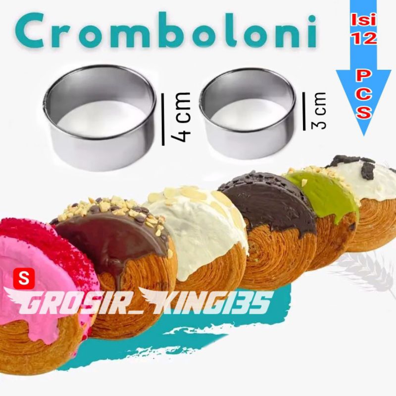 12 Pcs Cromboloni round bread Ring / Burger Ring/ stainless steel Ring ...