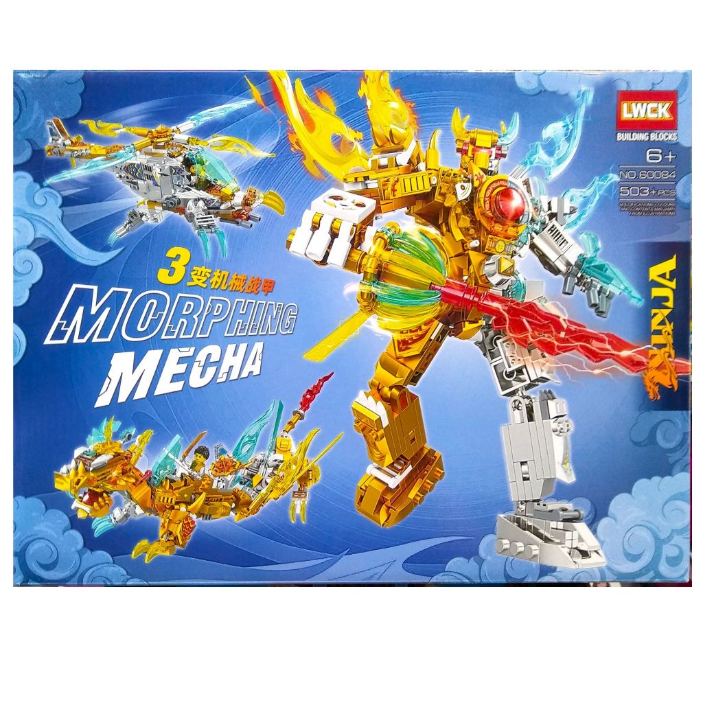 Lego BLOCK ROBOT NINJA Dragon Helicopter Toy 3 Models SUPER BLOCK BRICK ...