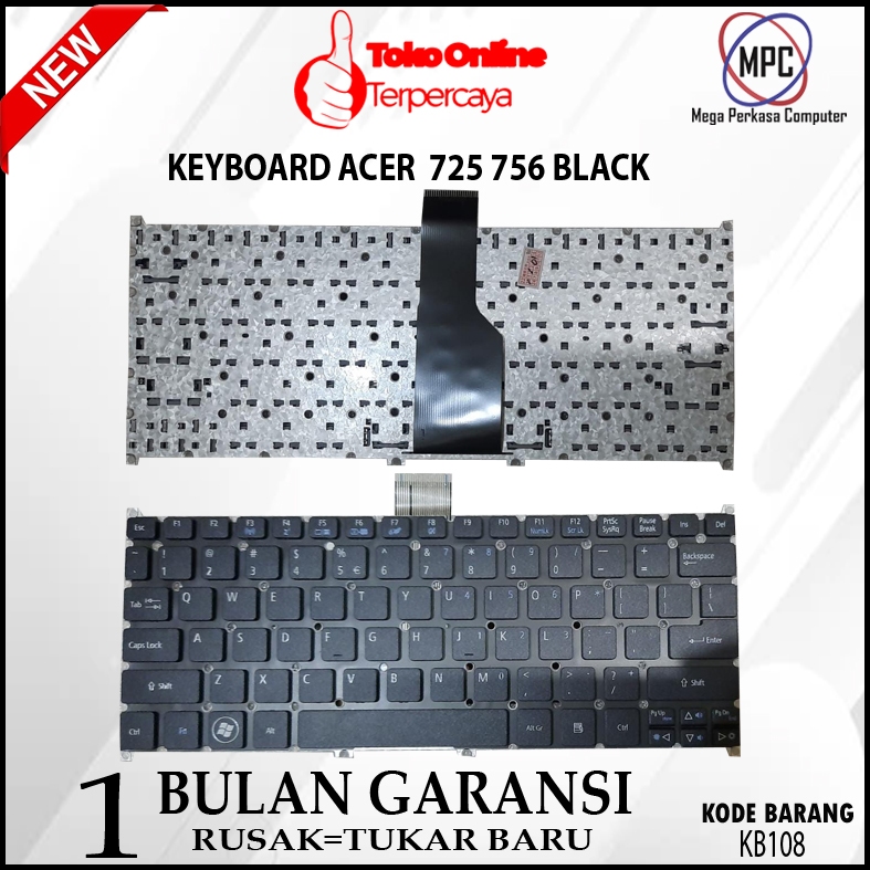 HITAM Acer Aspire 725 D725 AO725 AOD725 Keyboard Black | Shopee Philippines