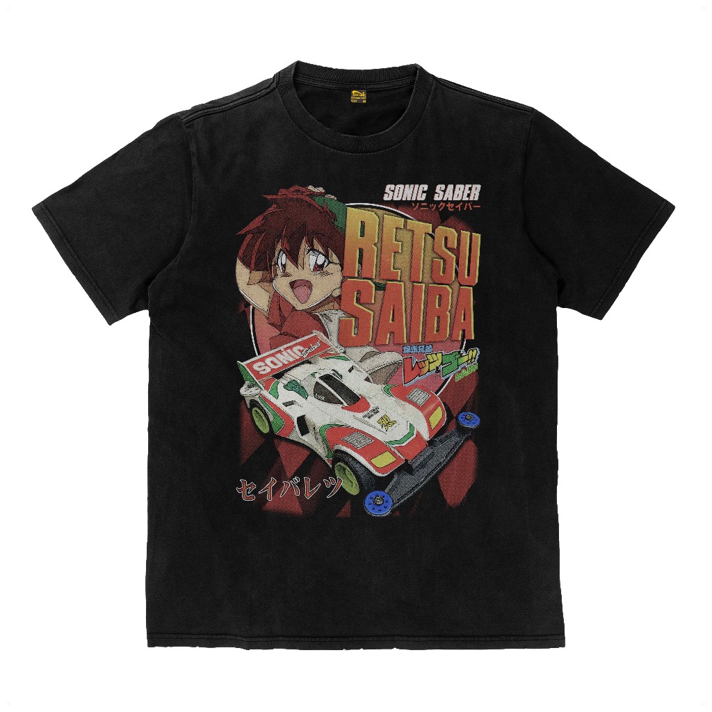 Tamiya Retsu Saiba Anime Bakusho Kyodai Sonic Saber T-Shirt Thick T ...