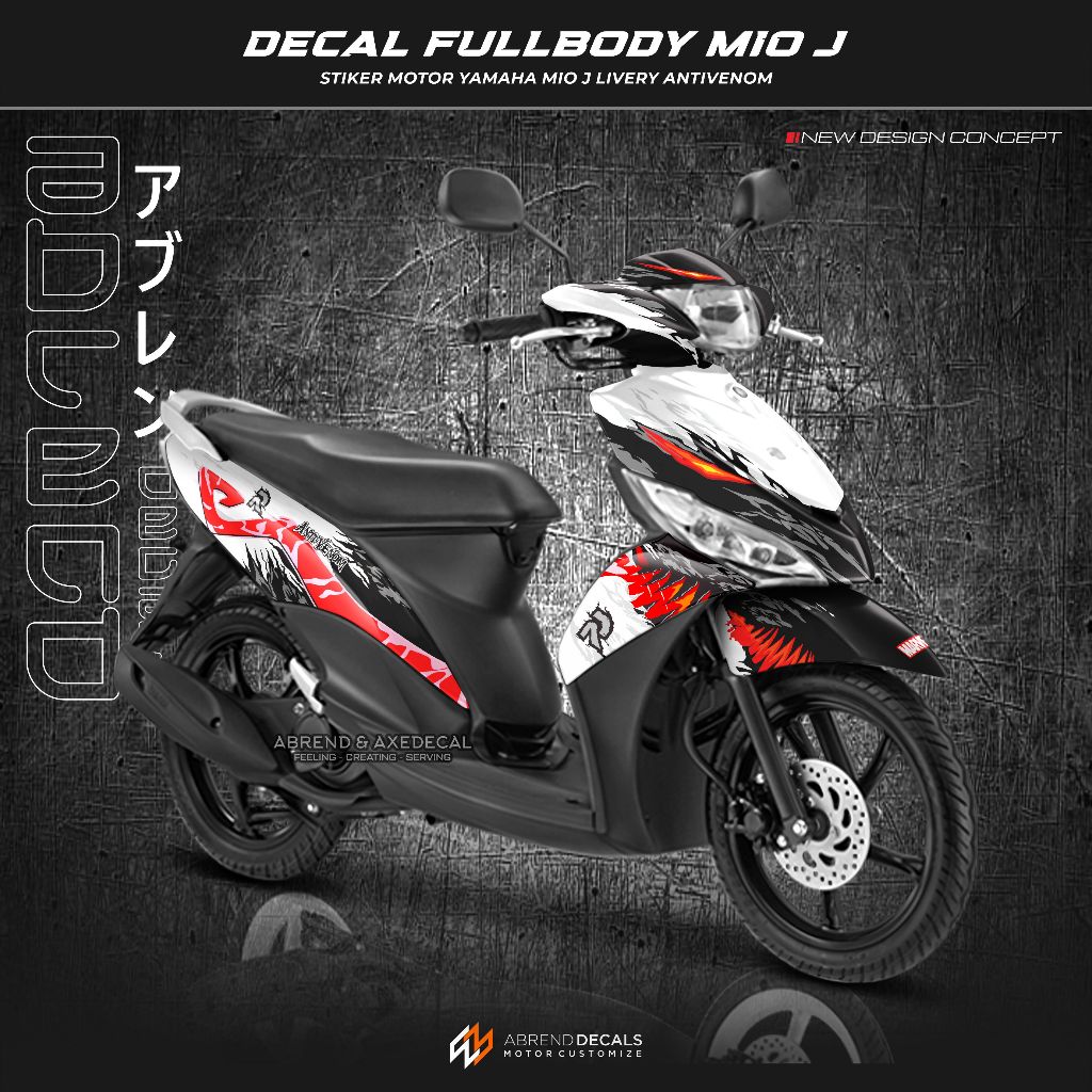 Yamaha MIO J LIVERY ANTIVENOM FULLBODY DECAL / CUSTOM DESIGN MIO J ...