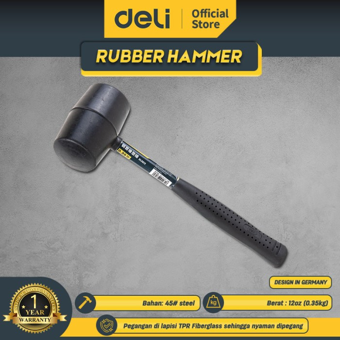 Deli Rubber Hammer / Rubber Hammer Ceramic Floor Hammer 120z DL5612 ...