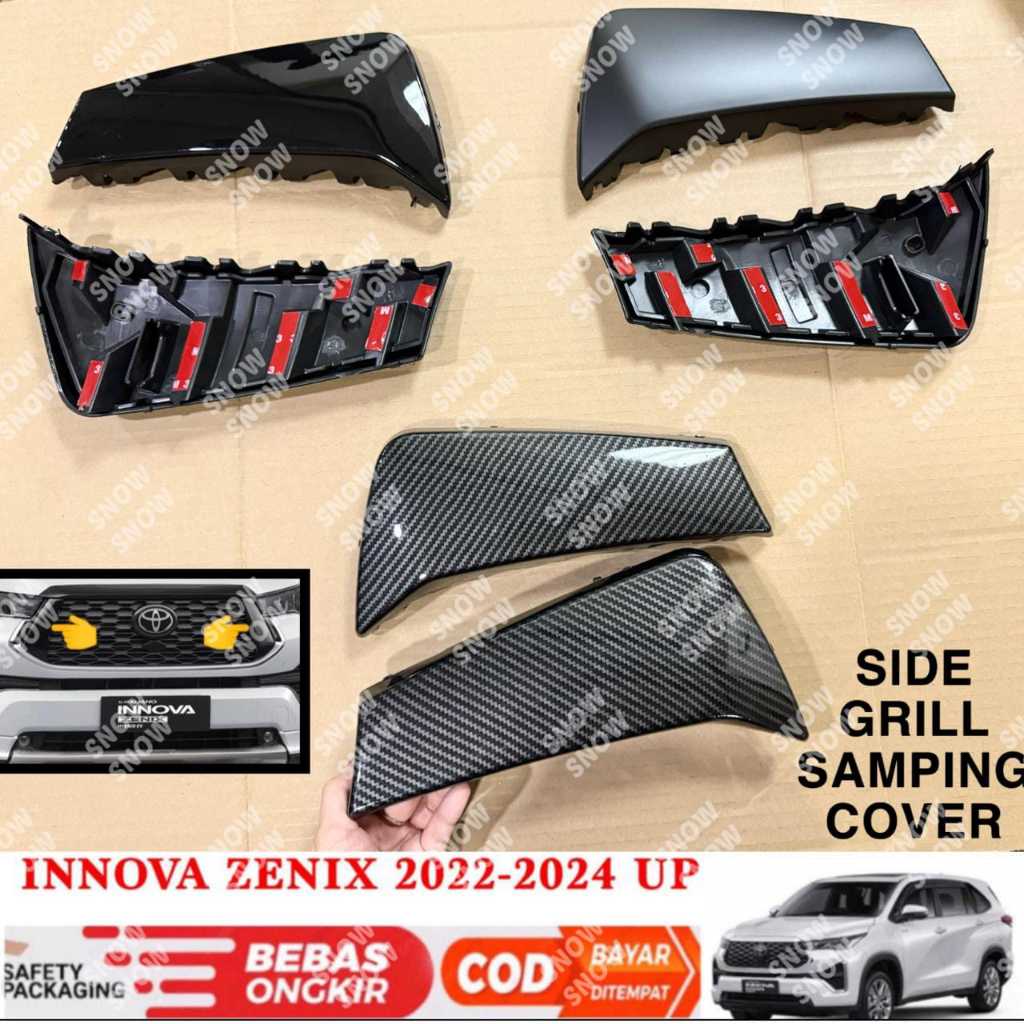 List Grill Side Mustache Innova Zenix 2022 2024 2025 2026 Black Glossy ...