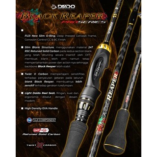 Rod Daido BLACK REAPER ring fuji/solid carbon spinning | Shopee Philippines