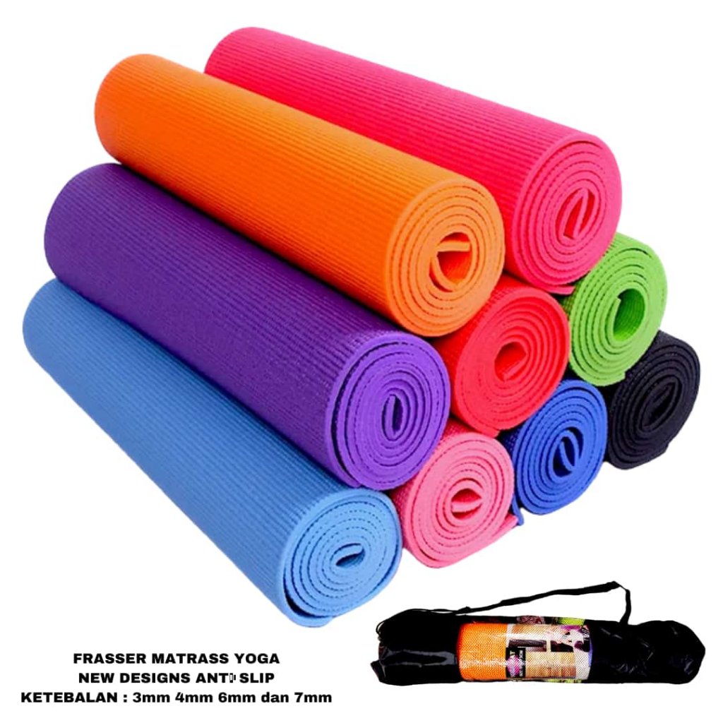 Frasser Yoga Mat NBR PVC Carpet Mat Gymnastics Floor Cardio Sports ...