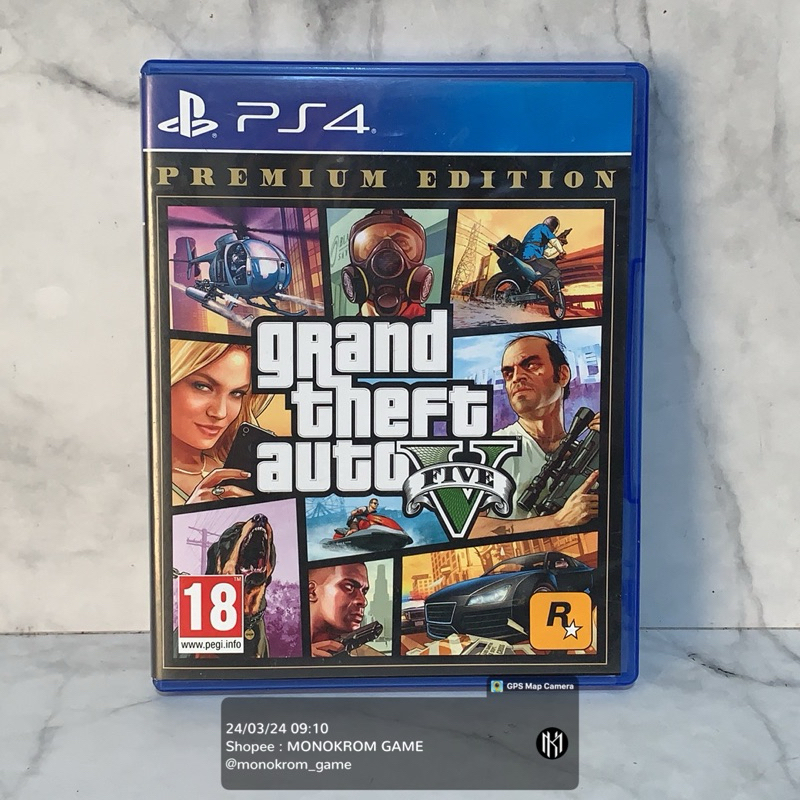 BD CASETS PS4 PS5 GTA 5 + MAP GTA V PLAYSTATION 4 SECOND | Shopee ...