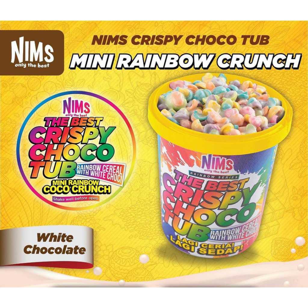 PUTIH Nims Crispy Choco Tub Mini Rainbow Coco Crunch Mixed White ...