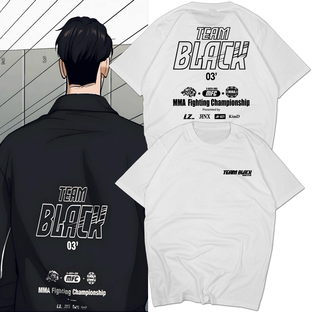 Team Black Manhwa Jinx Outfit Joo Jaekyung T-shirt | Shopee Philippines