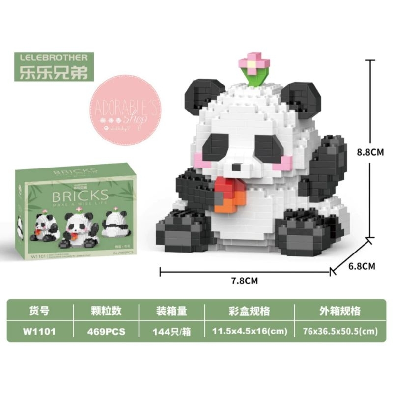 Nano Block Chai Sen Ye Nano Block Panda / Mini Block DIY Children's Educational Block Toy ...