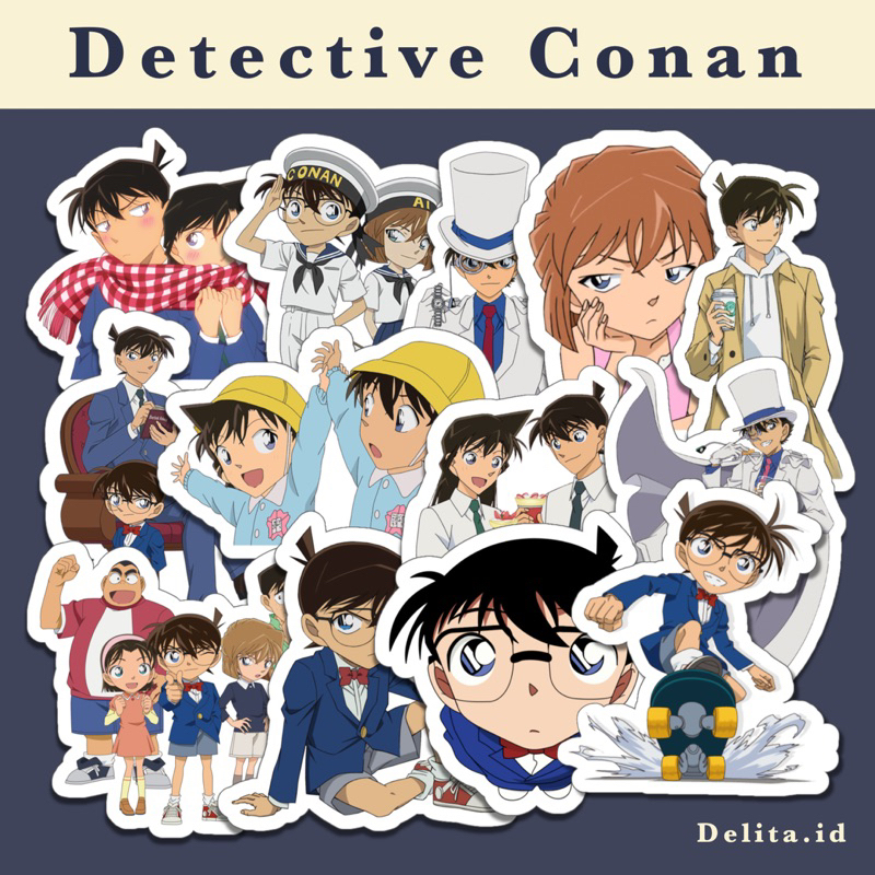 Sticker Anime Detective Conan Shinichi Kudo Kaito kid Conan edagawa Ai ...