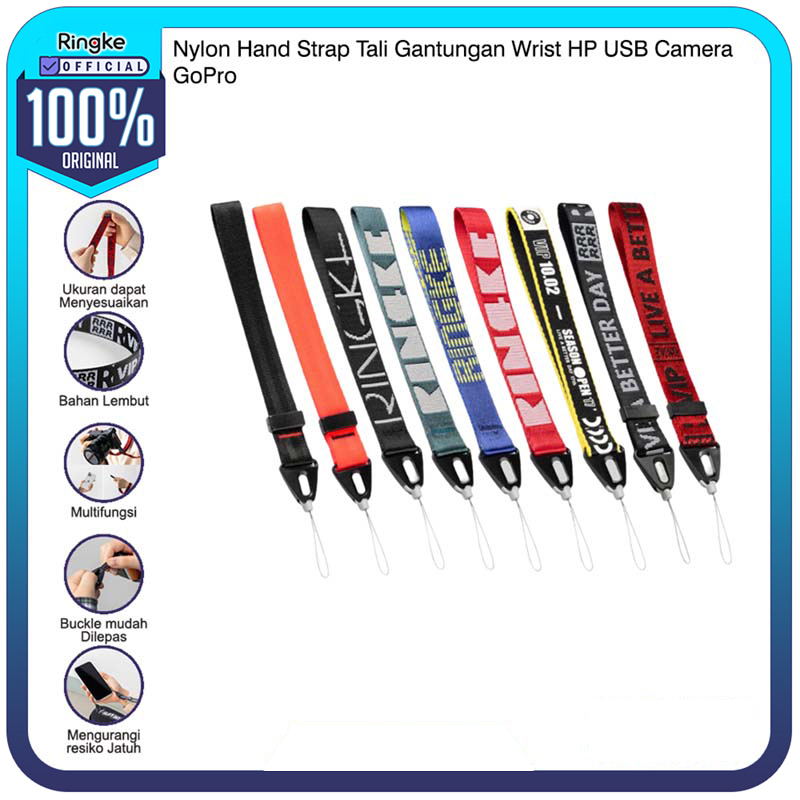 GANTUNGAN Ringke Nylon Hand Strap Wrist Strap for HP USB Camera GoPro ...