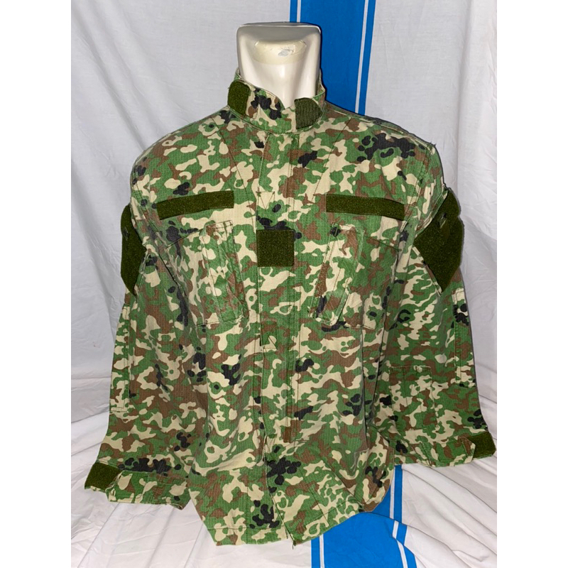 KEMEJA Bdu Tactical Striped Shirt JASDF Woodland Japan (2) | Shopee ...