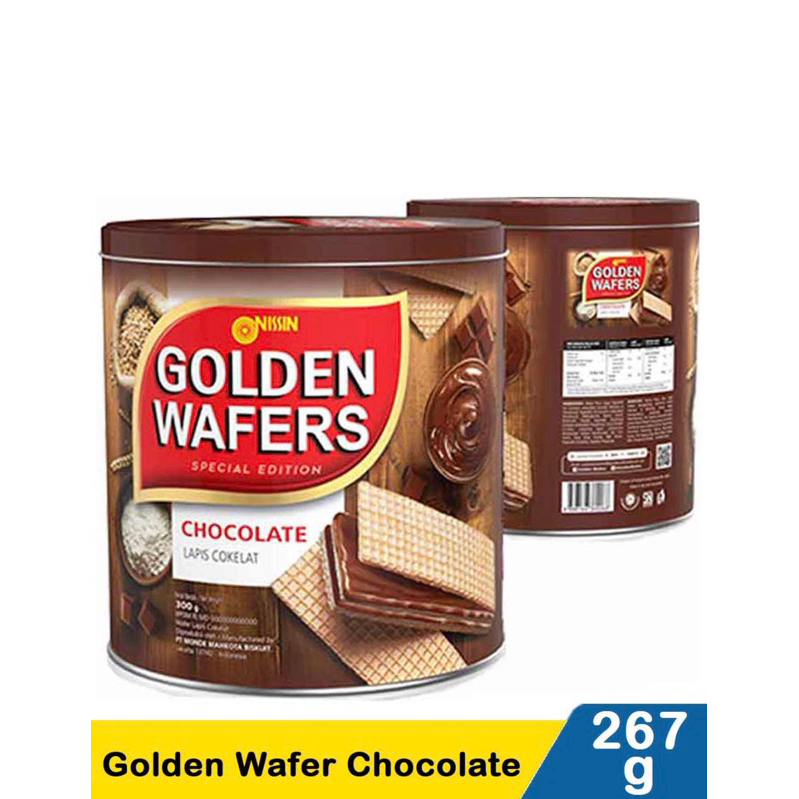 Nissin Golden Wafers Chocolate/Chocolate Special Edition 267gr | Shopee ...