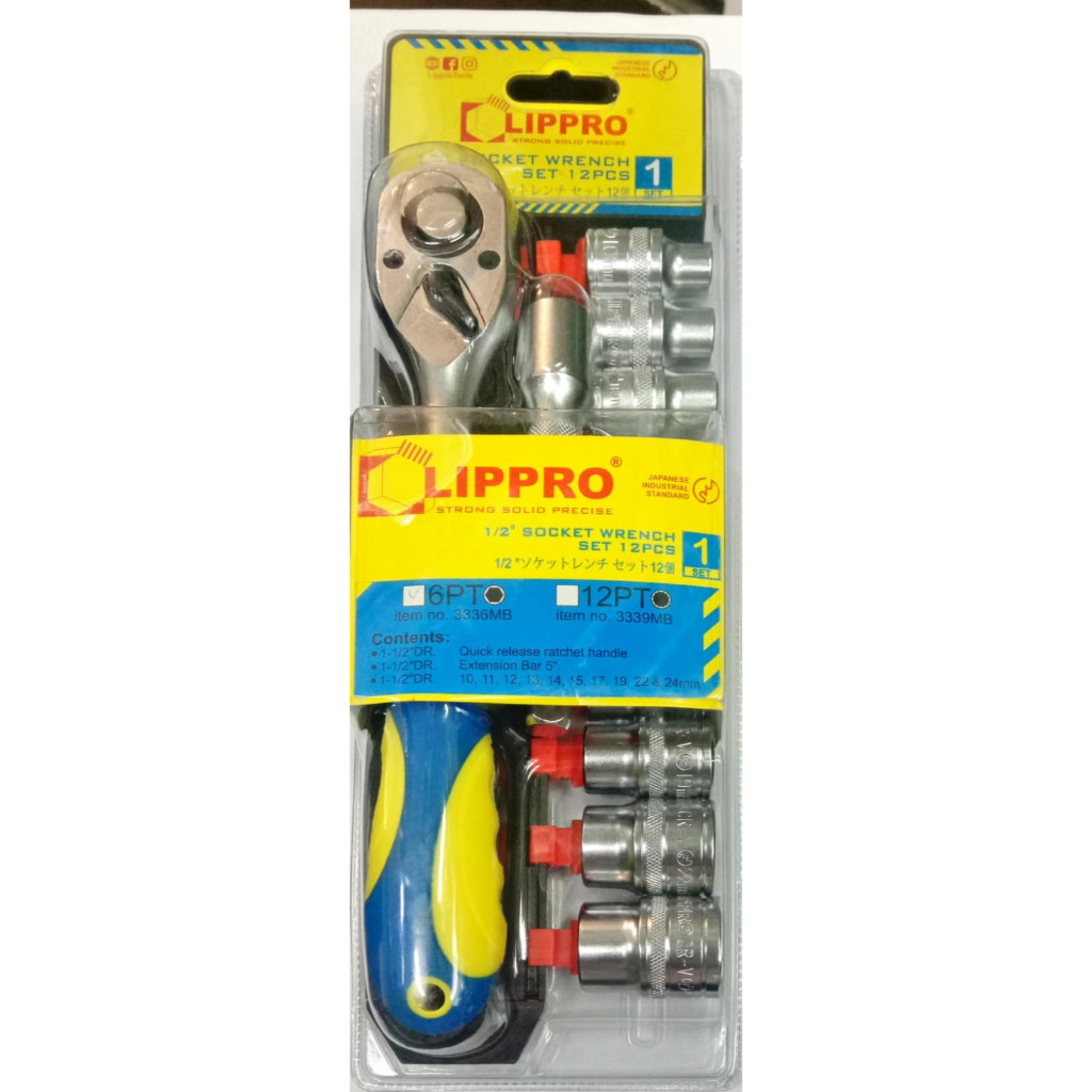 Lipro SOCK Wrench SET 1/2" (12PC) 10-24(6PT) (3336MB)/SET | Shopee Philippines