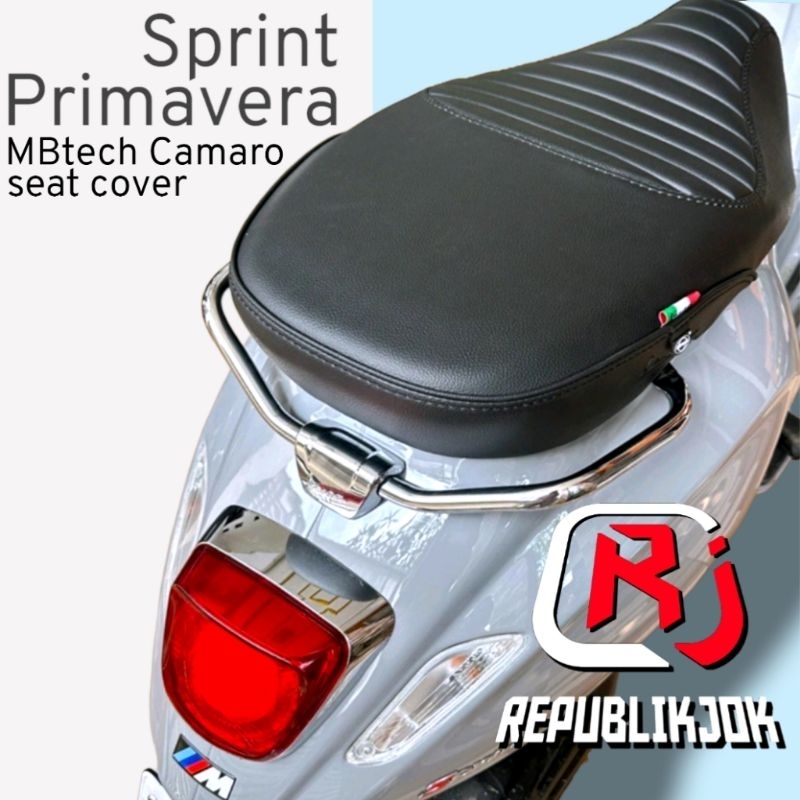 Vespa SPRINT & PRIMAVERA Caferacer Premium Seat Leather Seat Cover for ...