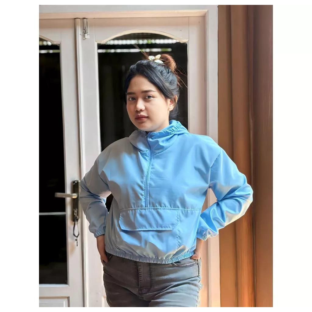 Parachute Crop Jacket, Jogging, Running, Cycling, Despo, Gym Fitness ...