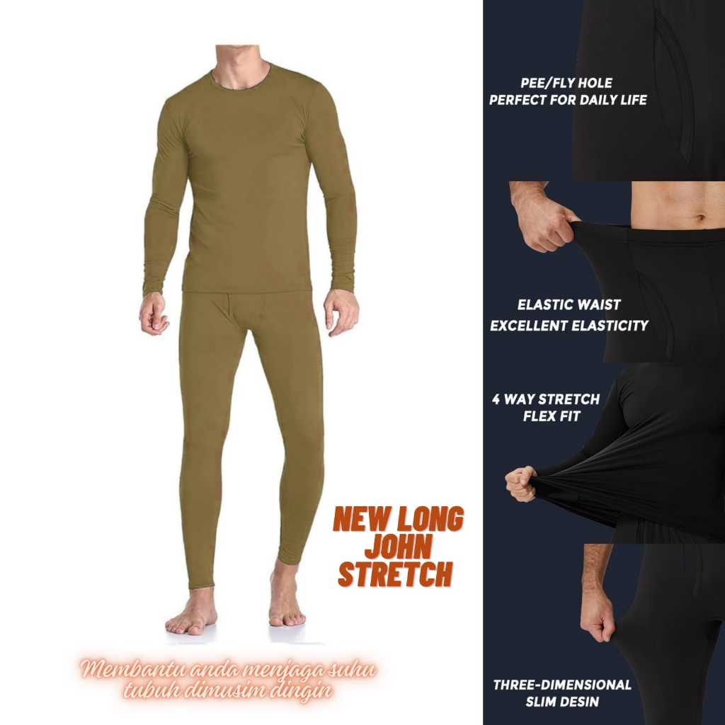 Long John New Stretch Army | Shopee Philippines