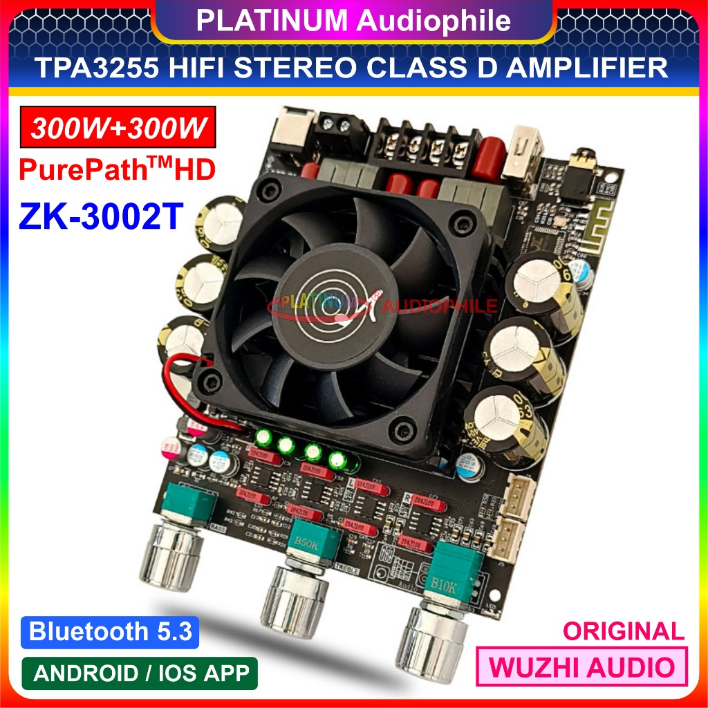 TPA3255 Class D Bluetooth 5.3 Amplifier Hifi HD Sound High Power 300W ...