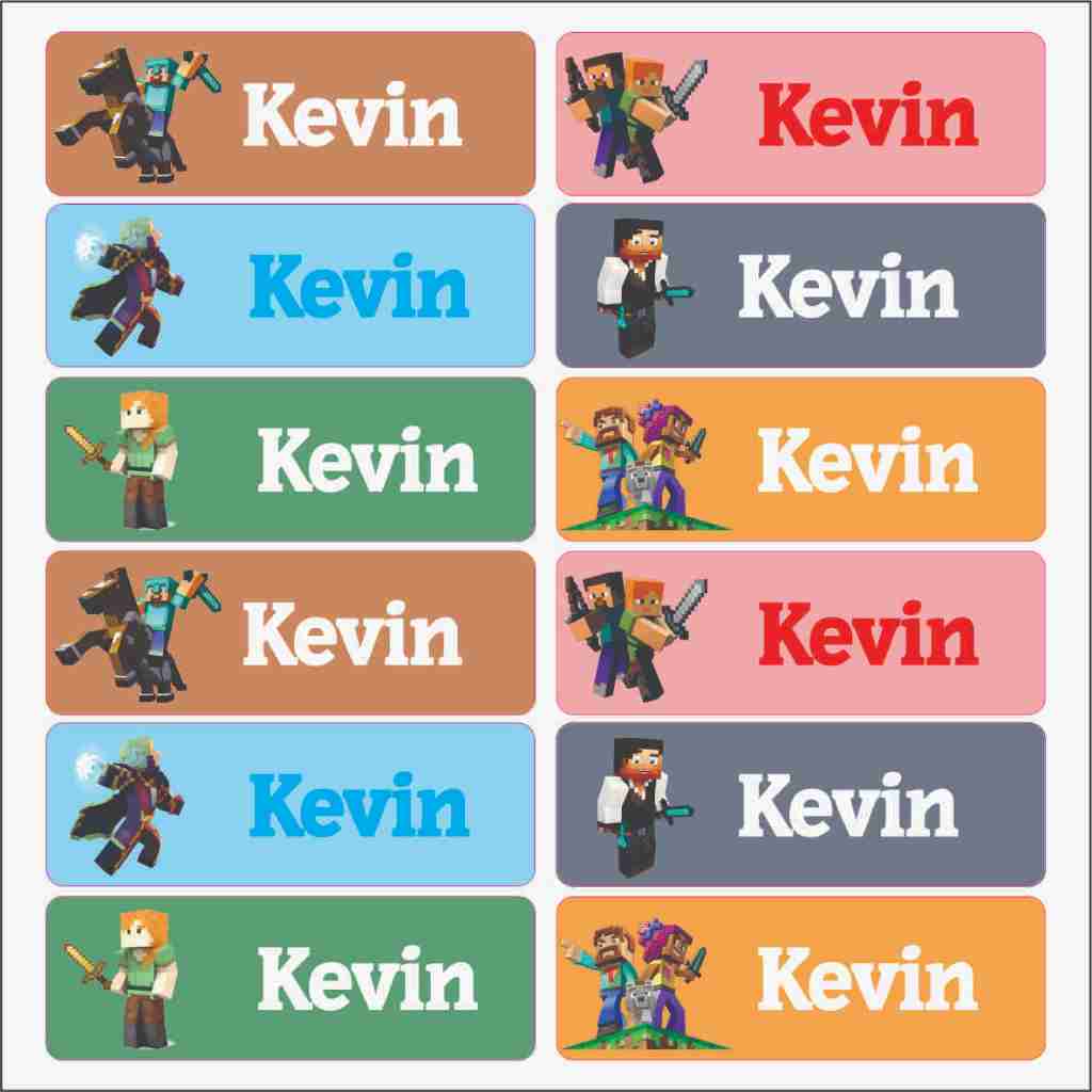 Waterproof Minecraft Vinyl Name Label | Shopee Philippines