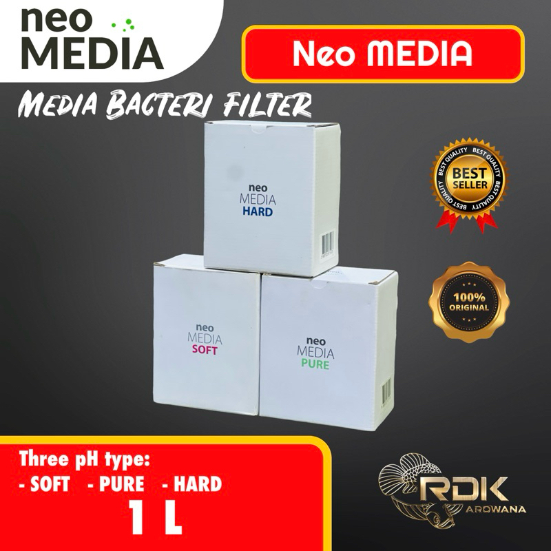 Neo Media Premium 1L [SOFT-PURE-HARD] Aquario Filter Bacteria Media ...