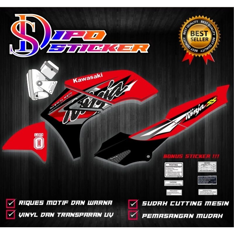 Custom 70 transparent UV ninja ss striping sticker (can request ...