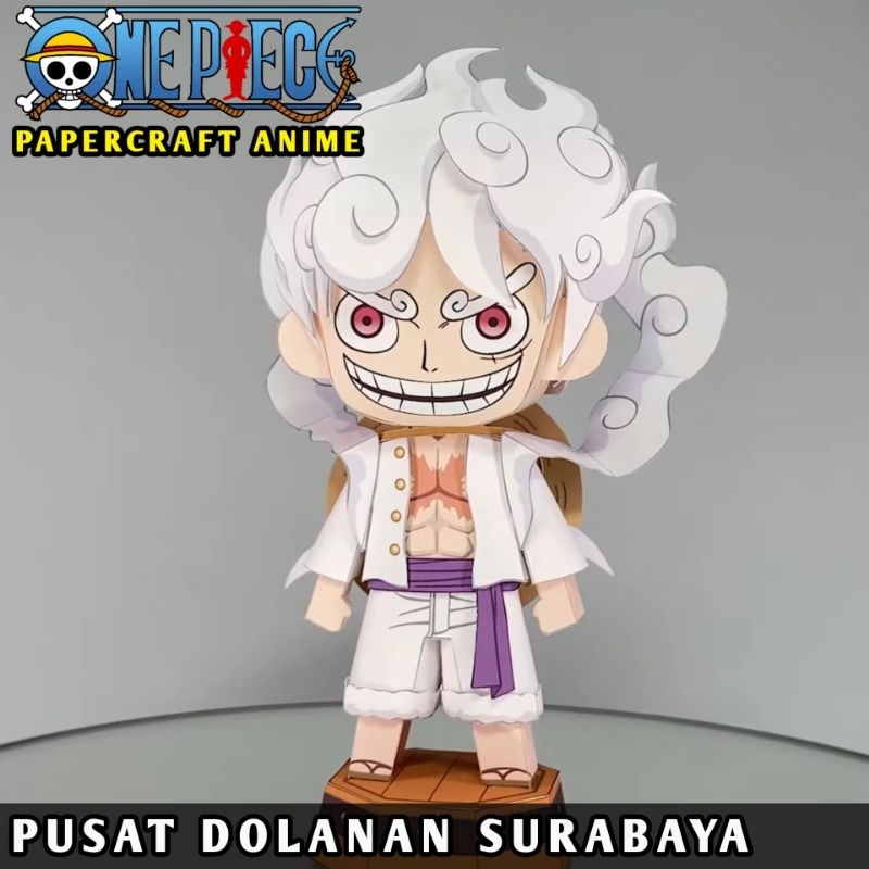 One piece children's toy DIY papercraft figure one piece Luffy gear 5 ...