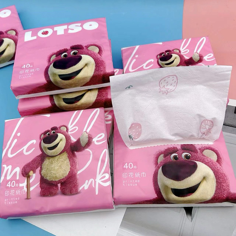 Lush ID - LS Dry Tissue Cute Character Facial Tissue Cute Motif Dry ...