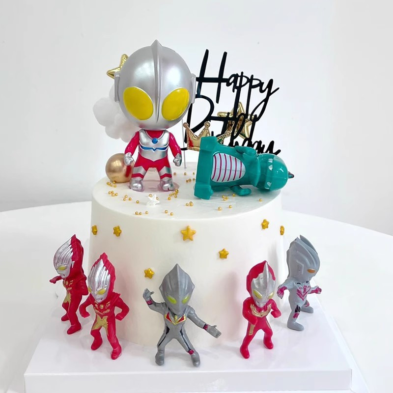 Ultraman DINO CAKE TOPPER / ULTRAMAN THEME CAKE TOPPER SUPRISE / CUTE ...