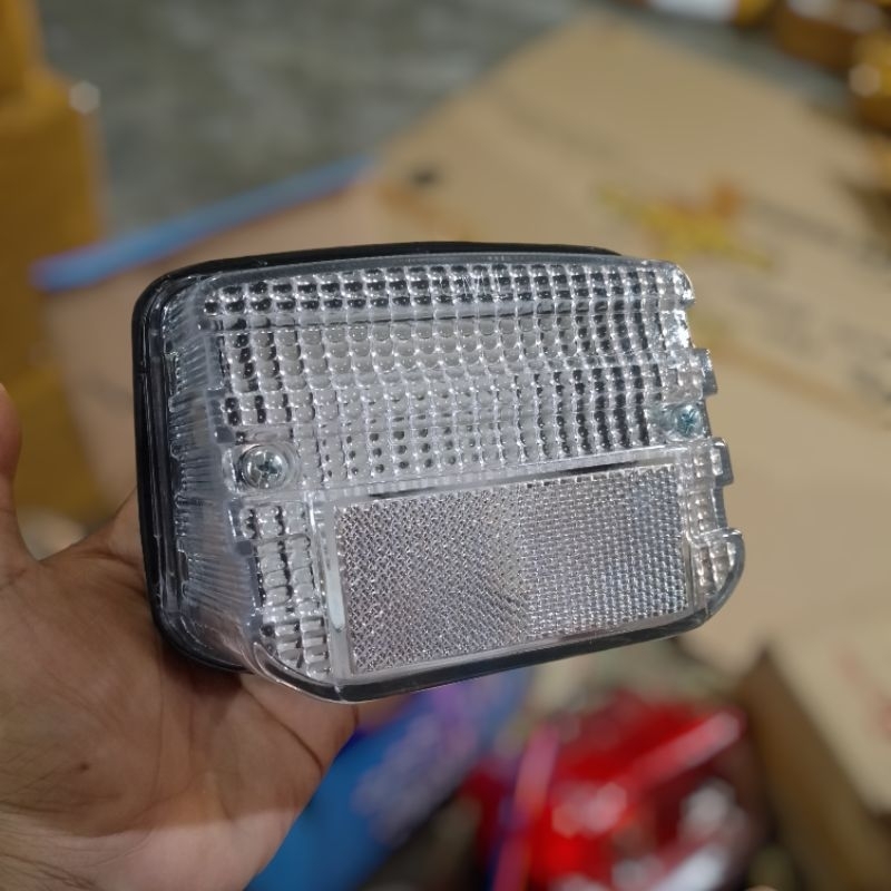 PUTIH Stop lamp rear brake light Honda gl 100 win white mica bulb ...