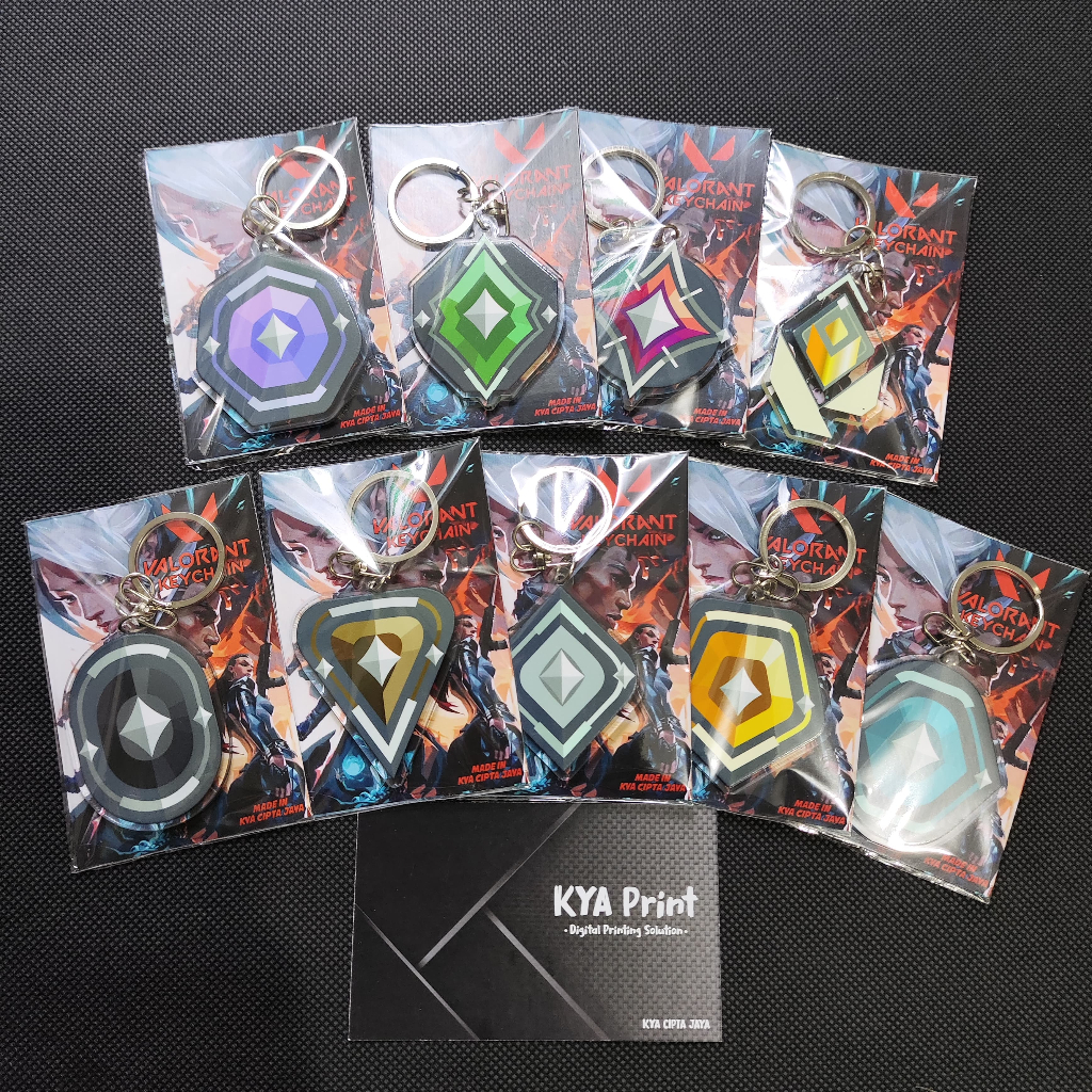 GANTUNGAN Keychain Rank Valorant/Premium Valorant Acrylic Keychain ...