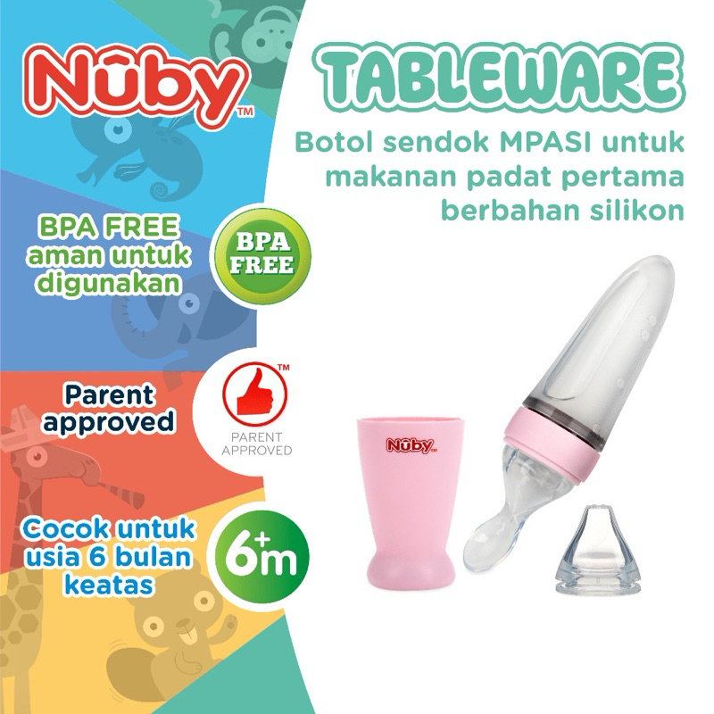 Nuby 6-fold Feeding Bottle+ ALL SQUEEZE FEEDER PINK 90Ml/SILICONE Bottle Makes It Easy To Use ...