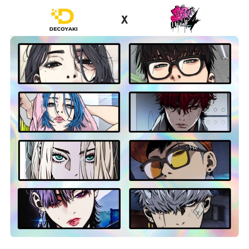 Webtoon Wind Breaker Slap Hologram Sticker, Webtoon Hologram Wind ...