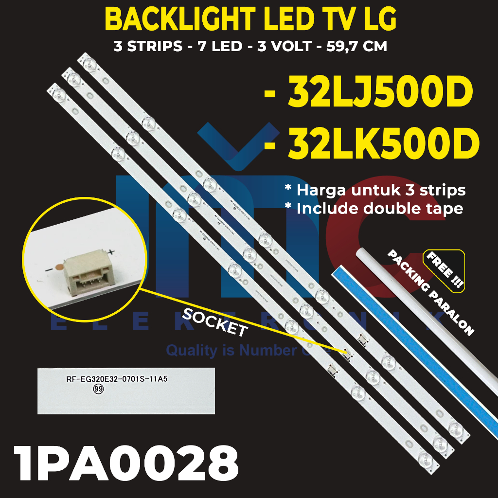 Lg 32 Inch 32LJ500D 32LK500D 32LJ500 32LK500 TV Backlight | Shopee ...
