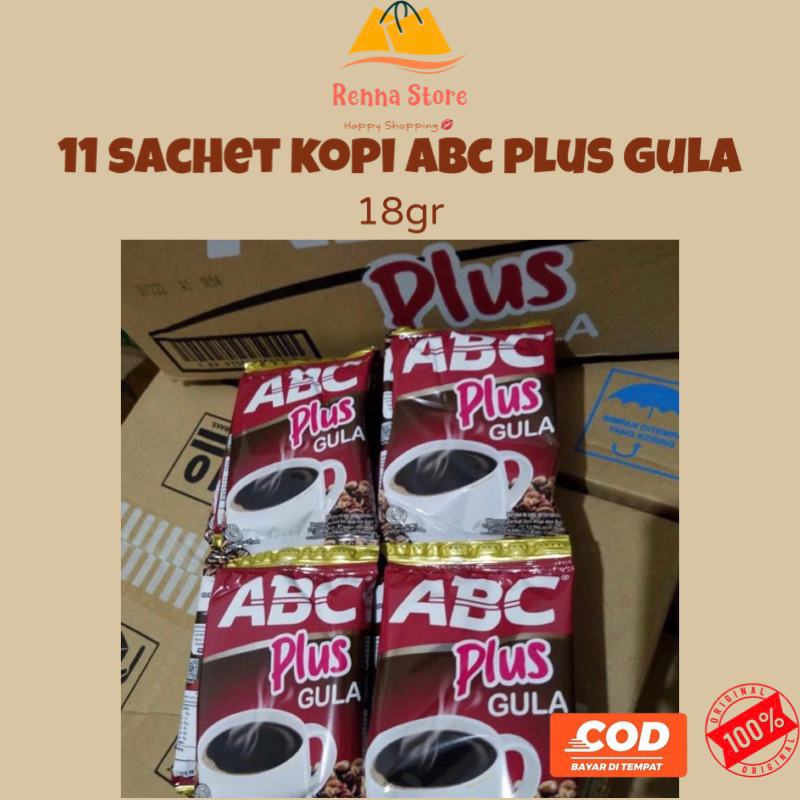 [10 Sachets] ABC Coffee PLUS Sugar (10 Free 1) 18gr | Shopee Philippines
