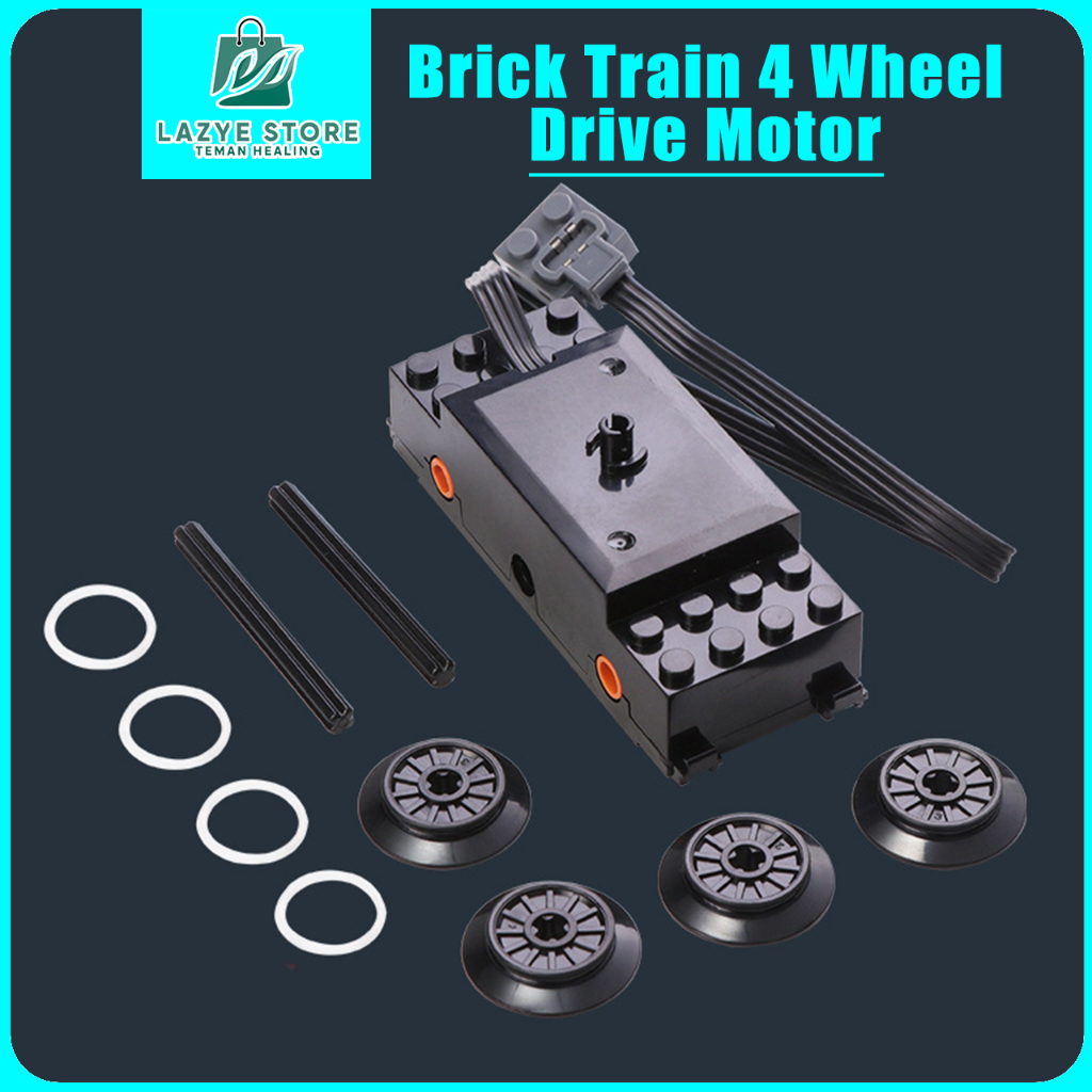Compatible Brick Train Motor 4 Wheel Set Power Function - Drive Wheel ...