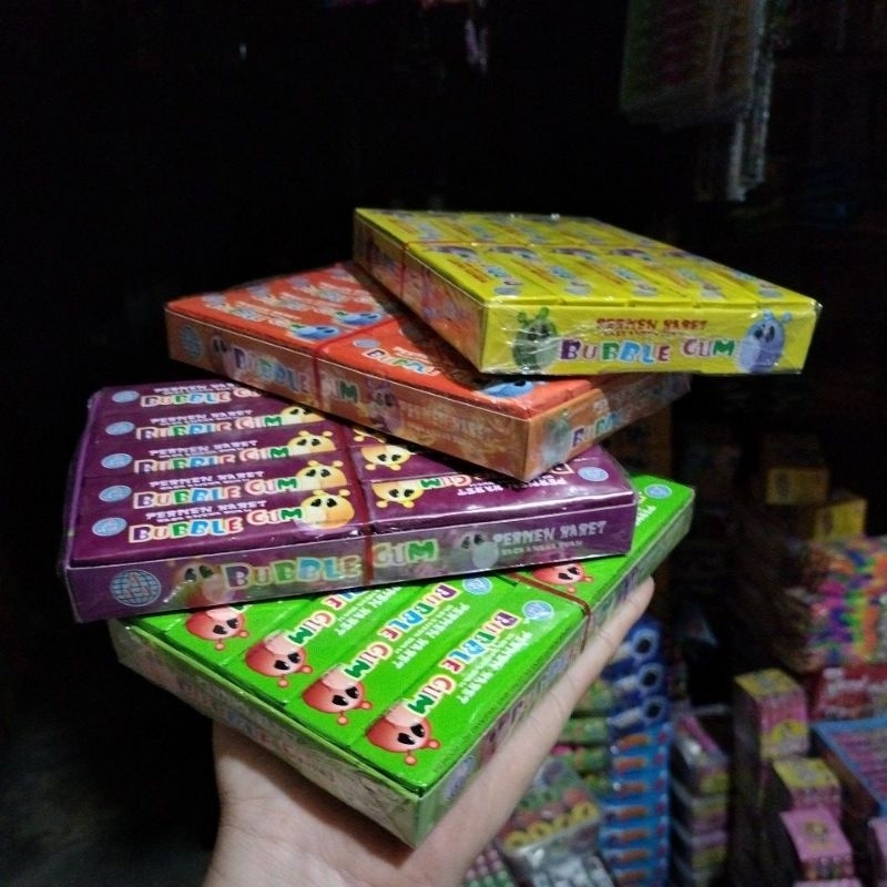 Rubber CANDY/BUBBLE GUM price for 1 box contains 20 pcs | Shopee ...