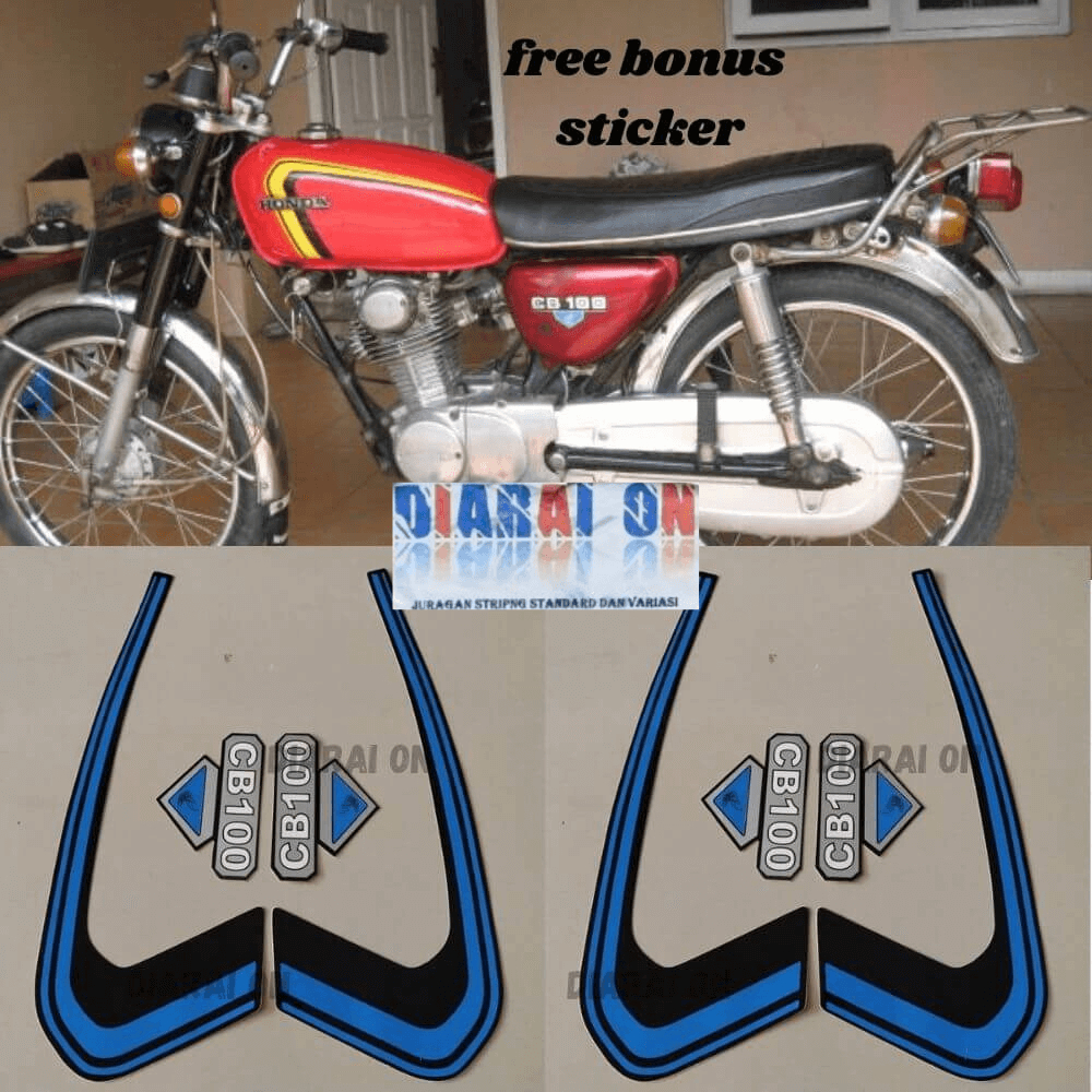 Honda CB100 Sticker Striping - CB 100 CB Old CBK 3L Blue | Shopee ...