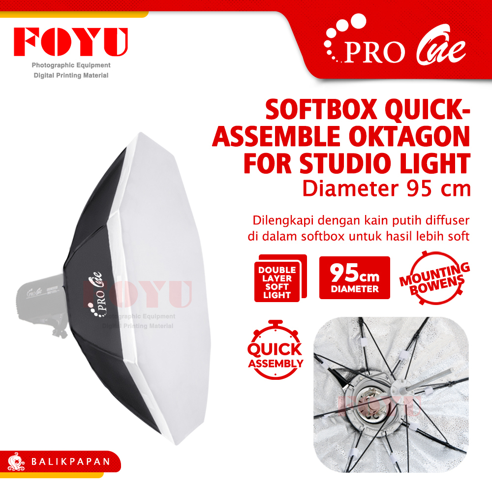 Softbox Quick-Assemble Octagon Pro One Umbrella Model Diameter 95 cm | Shopee Philippines