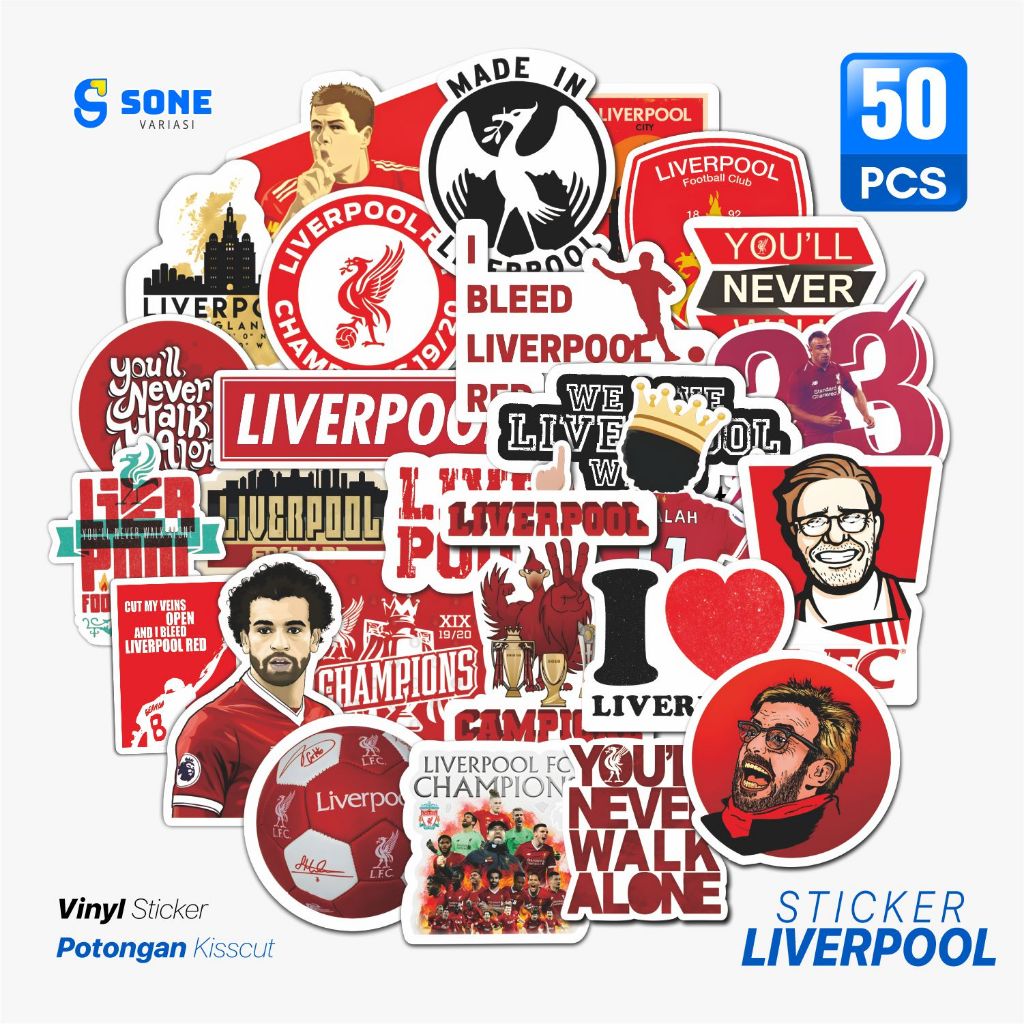 Liverpool FC Aesthetic Sticker – Waterproof Vinyl Sticker for Football ...