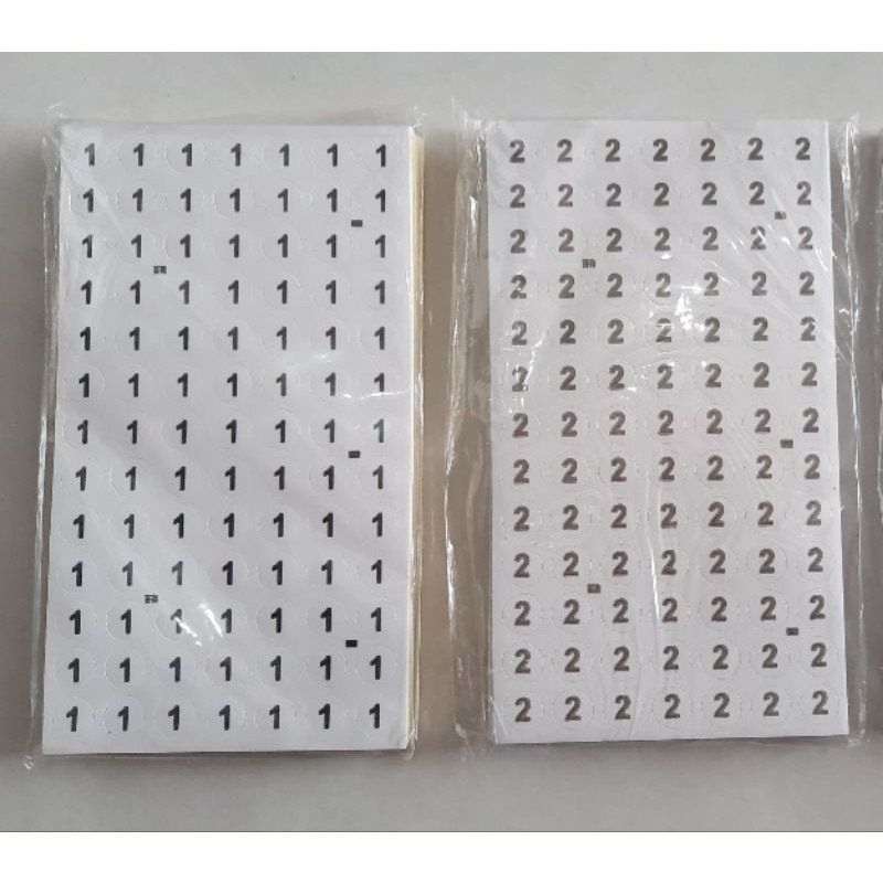 Number STICKERS 1 - 10 / NUMBER 1 - 0 STICKER (1 SHEET CONTAINS 91 DOTS ...