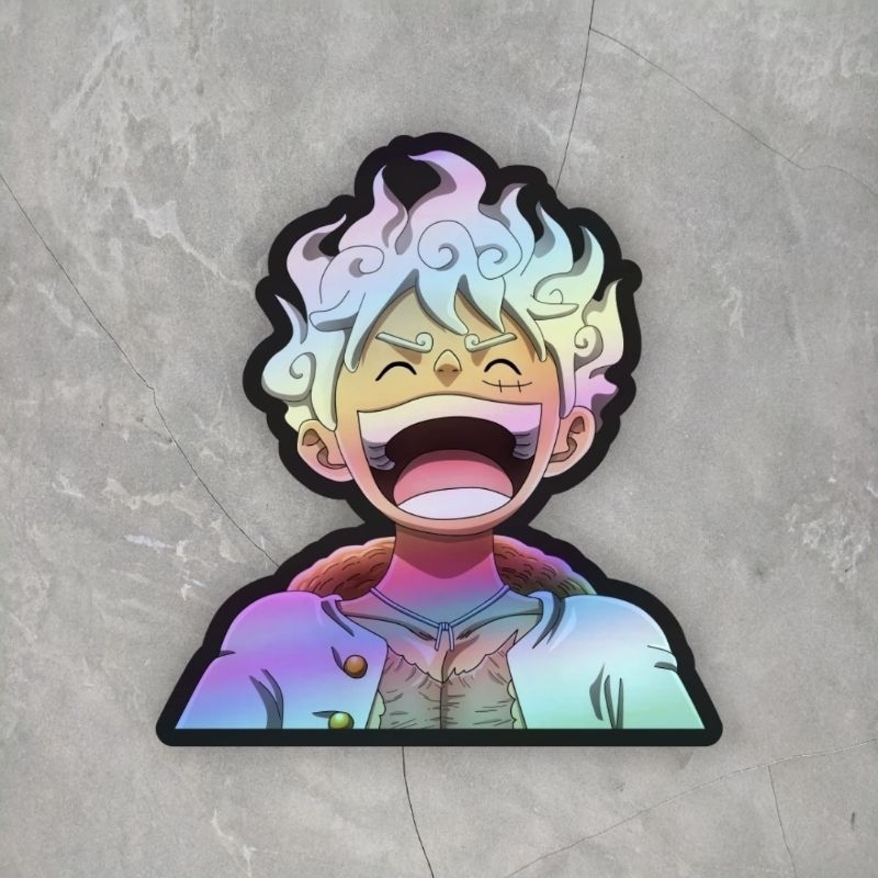Hologram anime sticker, Japanese wibu one piece sticker, car, motorbike ...
