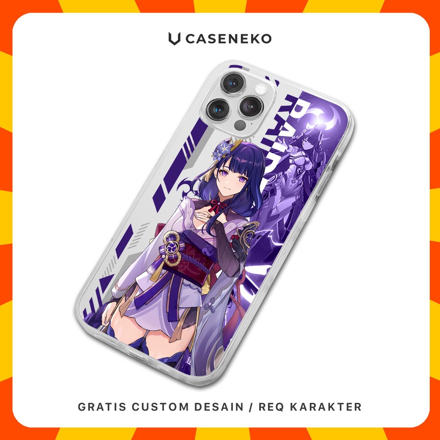 Custom Case Raiden Shogun Ei Genshin Impact Casing All Types HP 2 ...